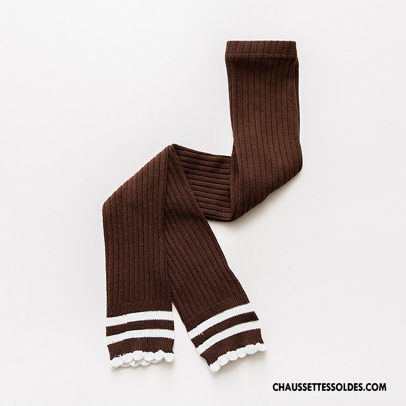 Collant Fille Matelassé Enfant Dentelle Petit Collants Printemps Marron ...